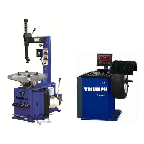 Triumph NTC-950 Tire Changer + NTB-800 Wheel Balancer Combo – Steel ...