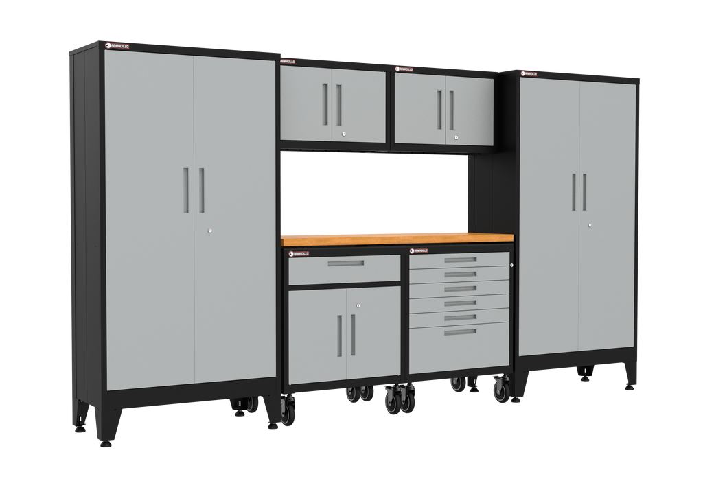 Armadillo Tough 7-Piece Set with Wheels - Grey (18G) – Steel Edge Tools