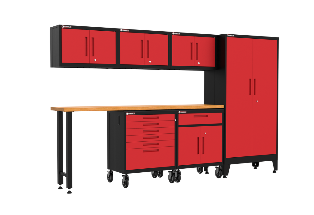 Armadillo Tough 7-Piece Set with Wheels - Red (20R) – Steel Edge Tools
